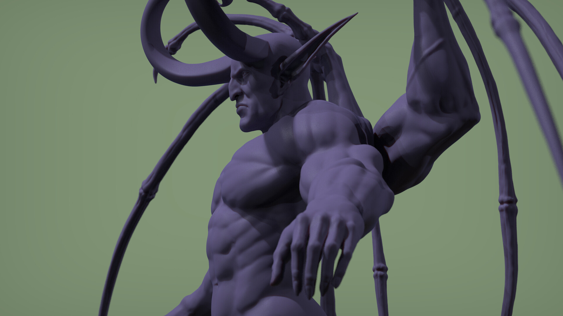 ArtStation - [OLD] Unfinished Illidan Stormrage Bust WIP