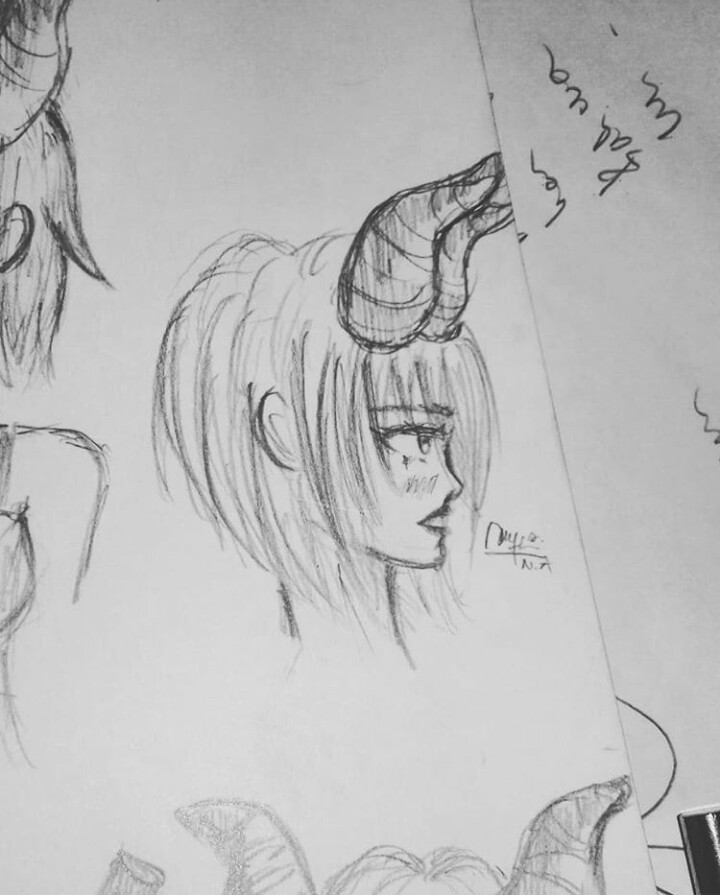 Easy Demon Girl Drawings