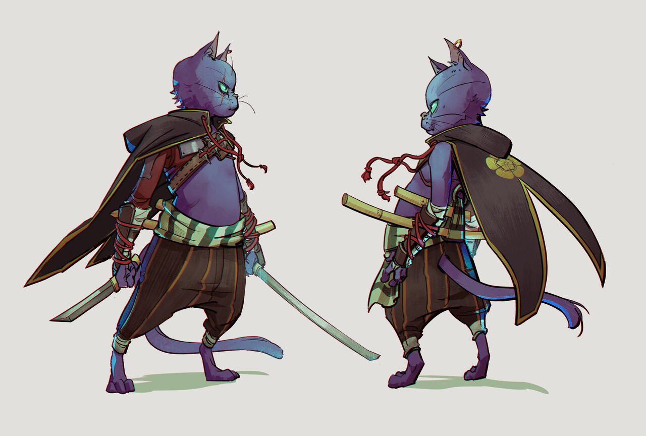 ArtStation - Character Design Challenge - June 2019 - Ninja Cat