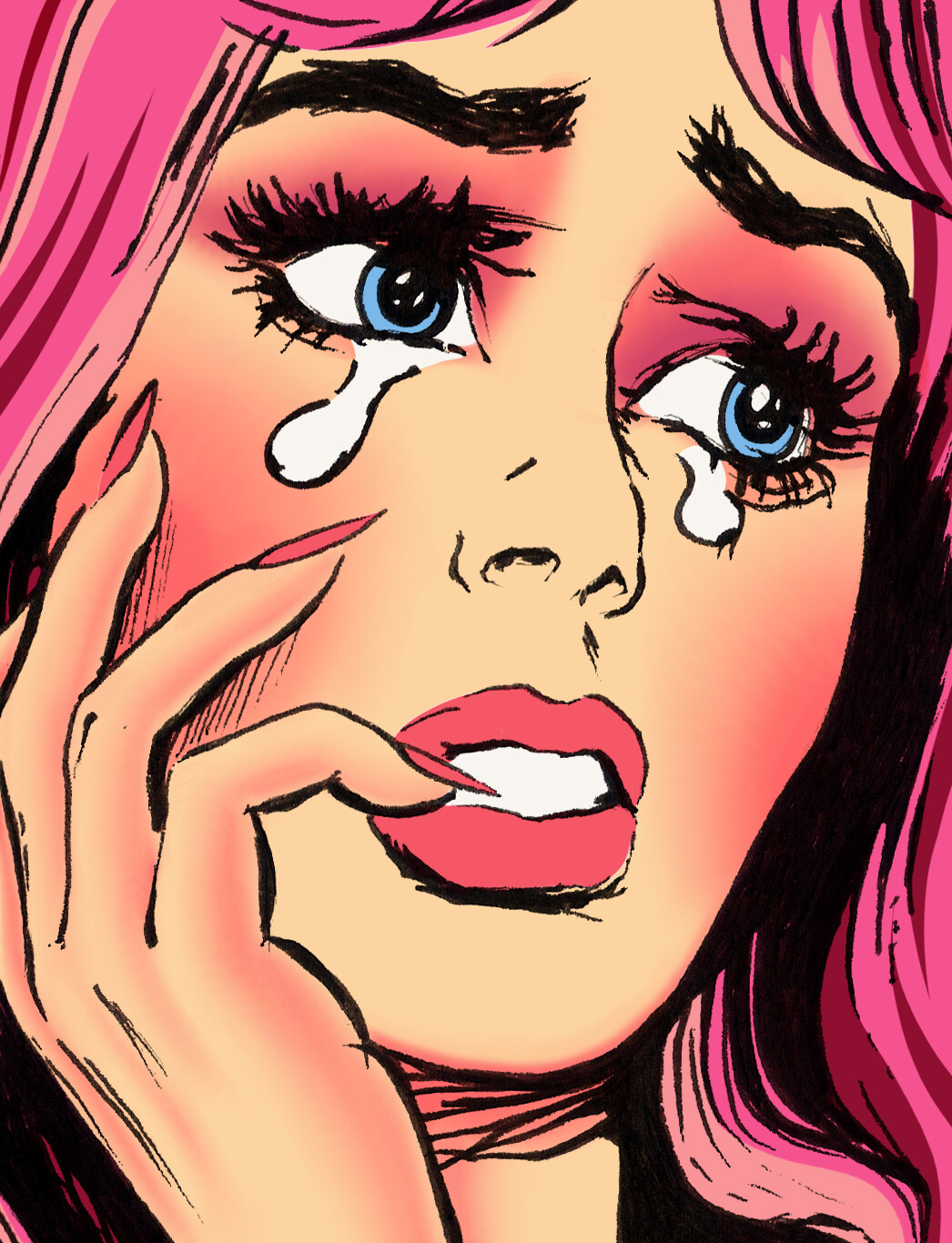 Crying Girl Comic