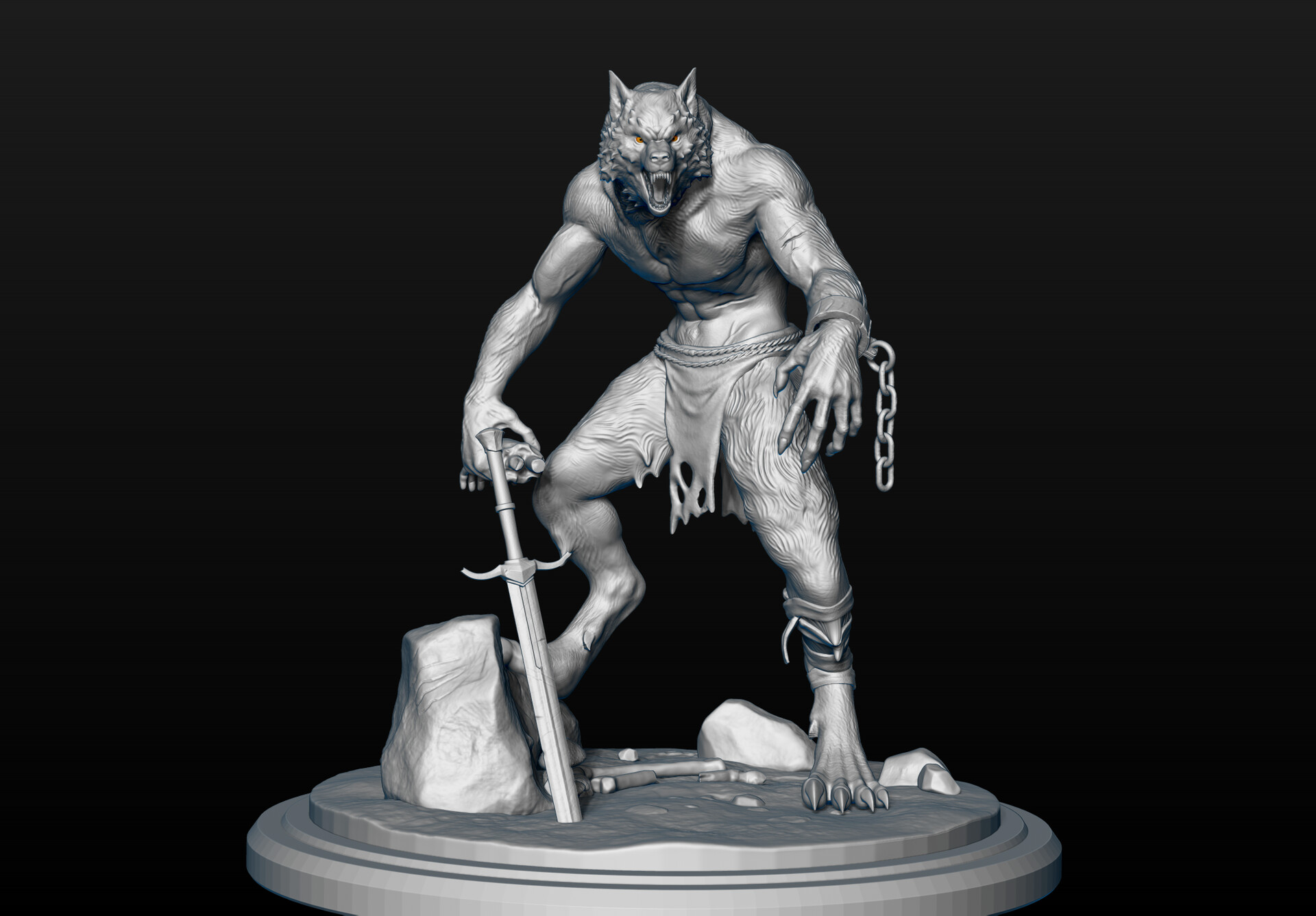 ArtStation - Hungry Werewolf - Basic Material