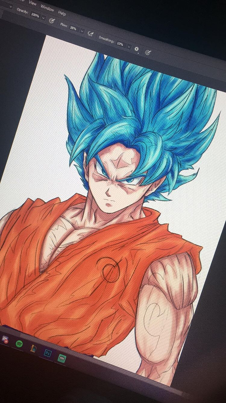 how to draw goku in photoshop