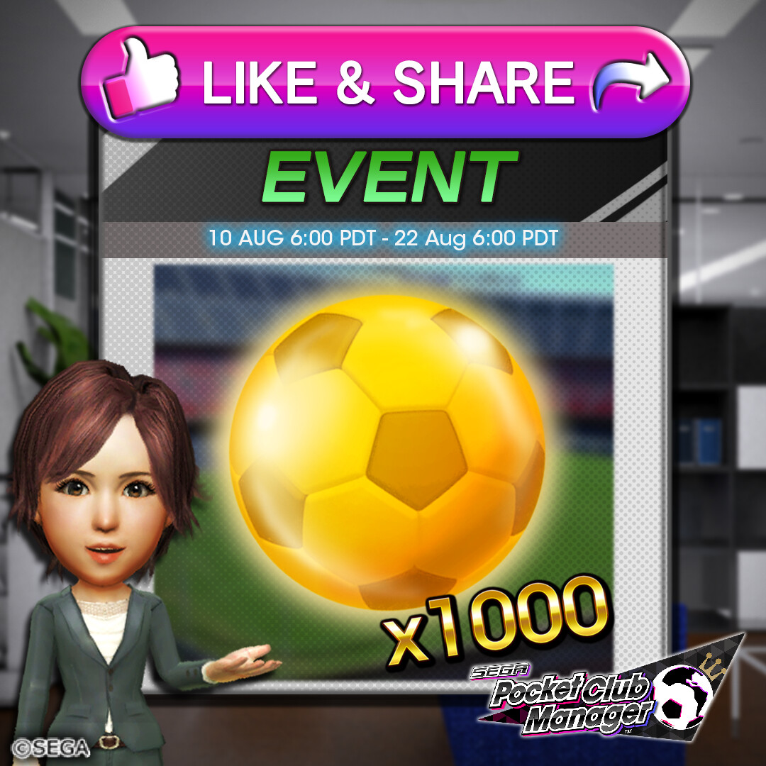 ArtStation - SEGA Pocket Club Manager: Like and Share Event