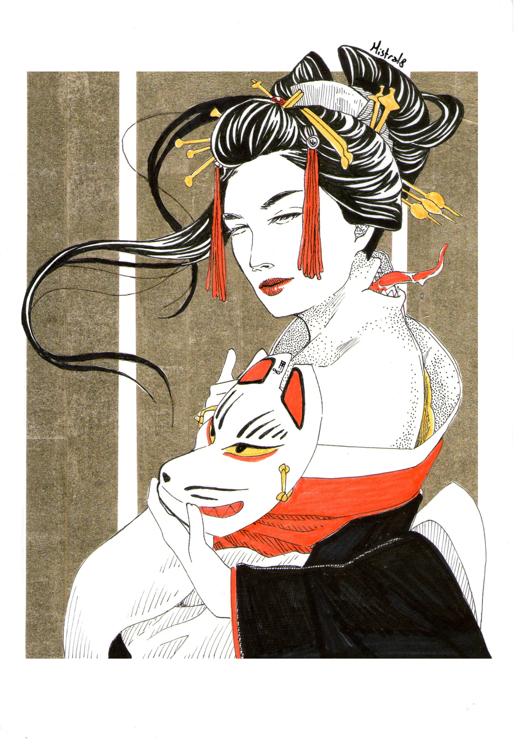 ArtStation - Yokai Series (I) Futakuchi onna