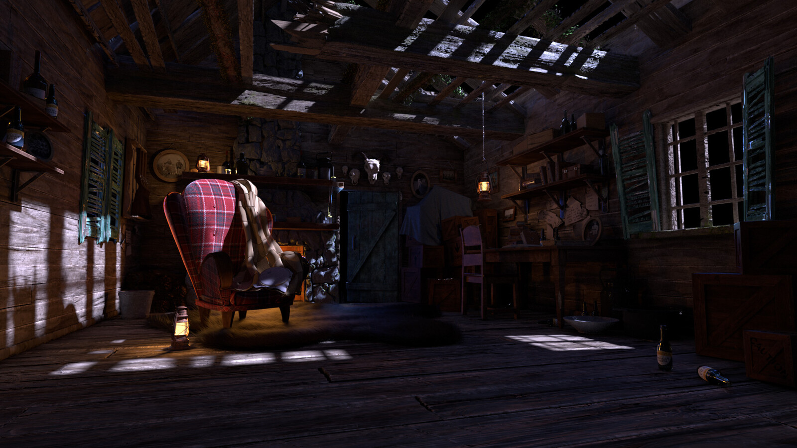 James Bond - Renderman Rustic Cabin Challenge