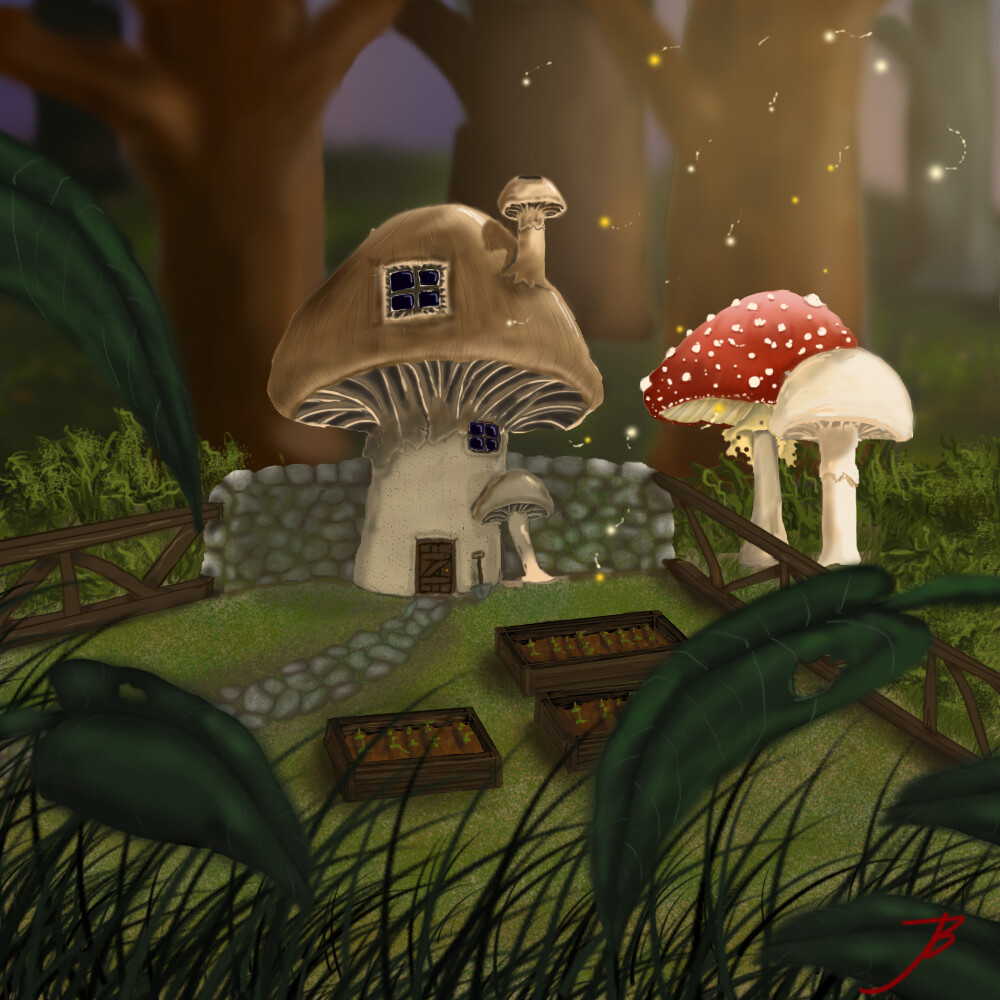 ArtStation - Mushroom Hut - Environment Art