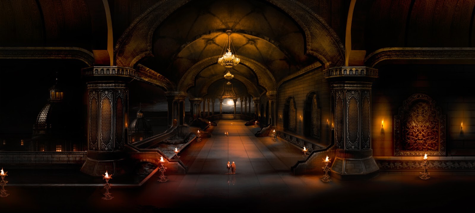 dark palace interior