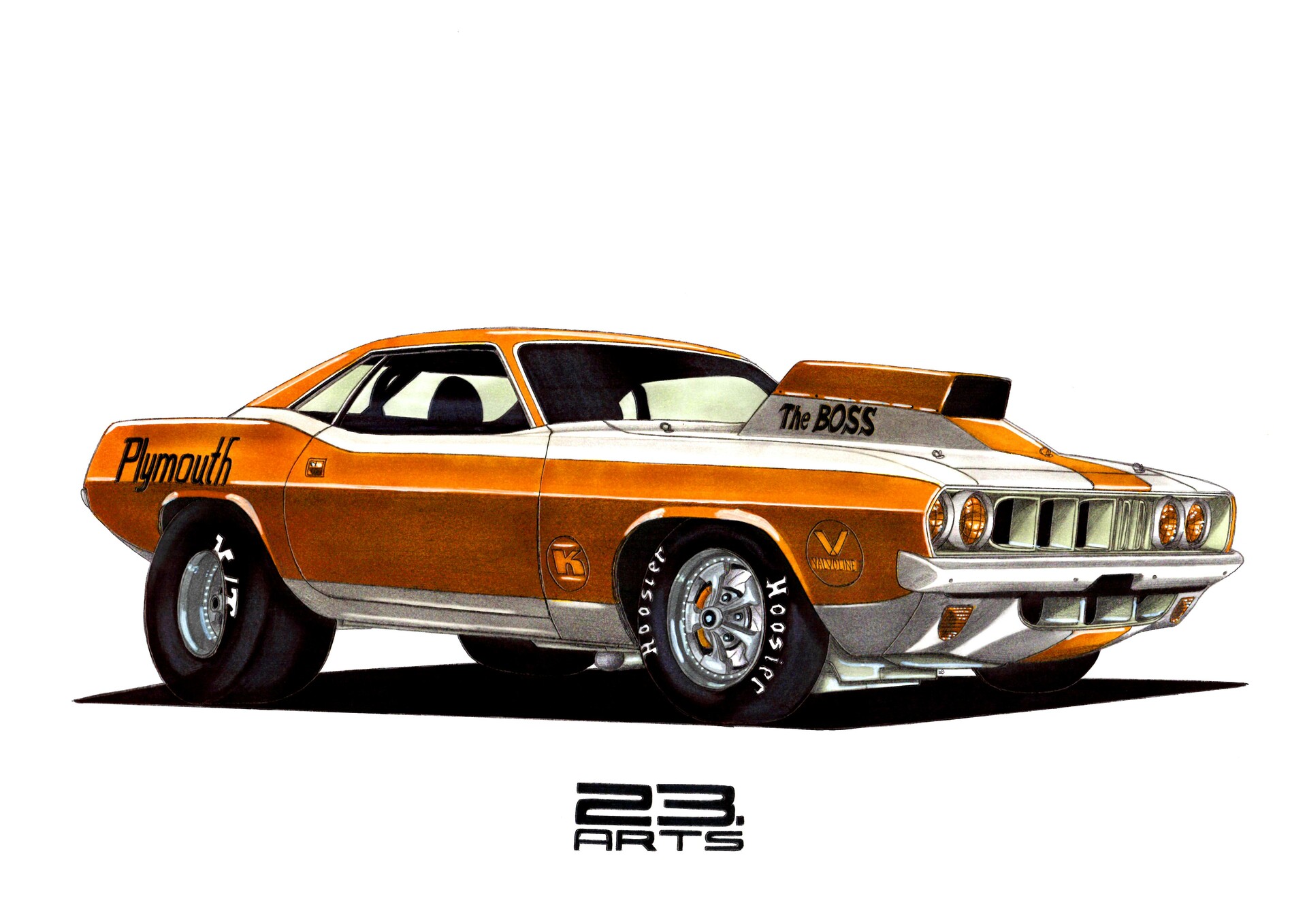 ArtStation - 1971 Plymouth Hemi Cuda Pro Stock