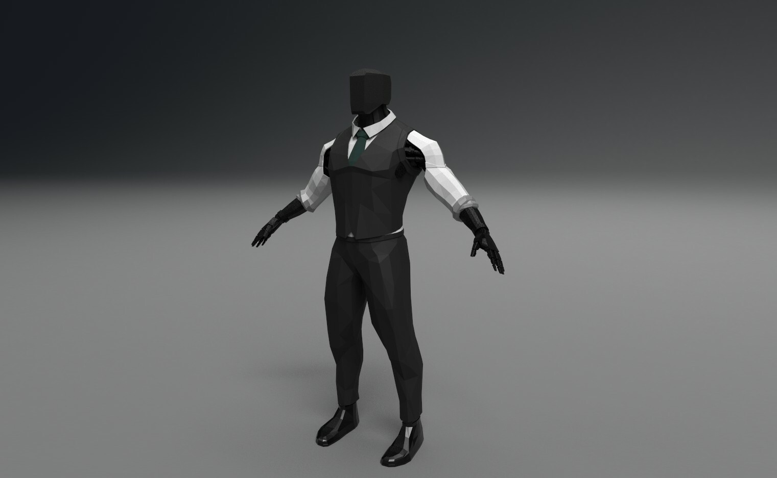 ArtStation - Lowpoly robotic hitman