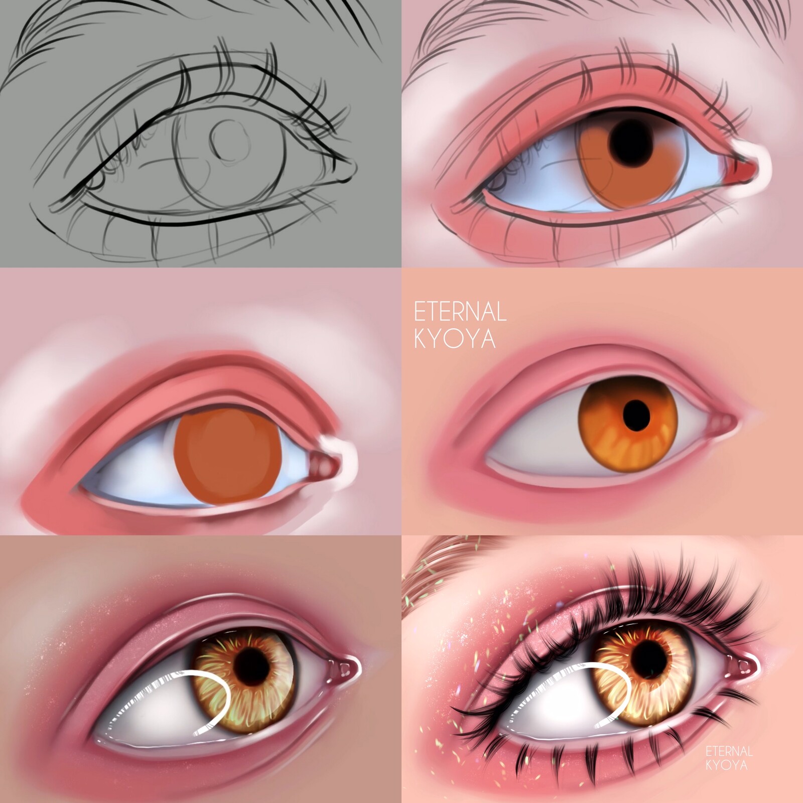 Eternal Kyoya - How to draw eye: tutorial