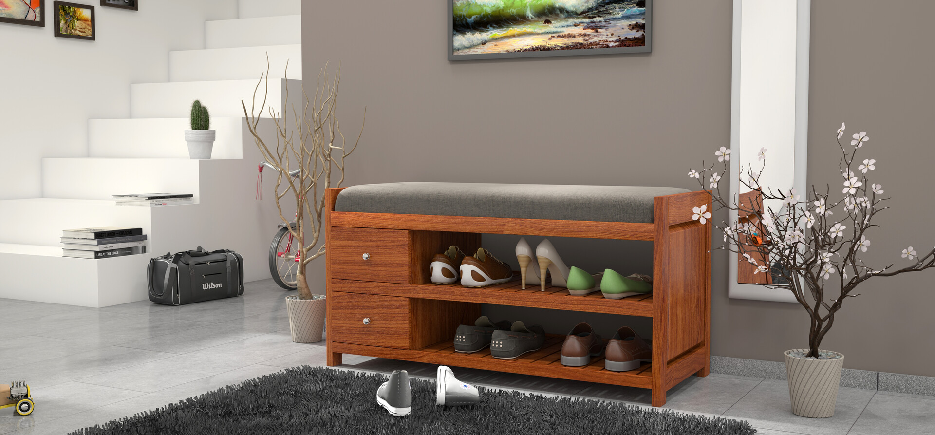 ArtStation - Classic Shoe Rack