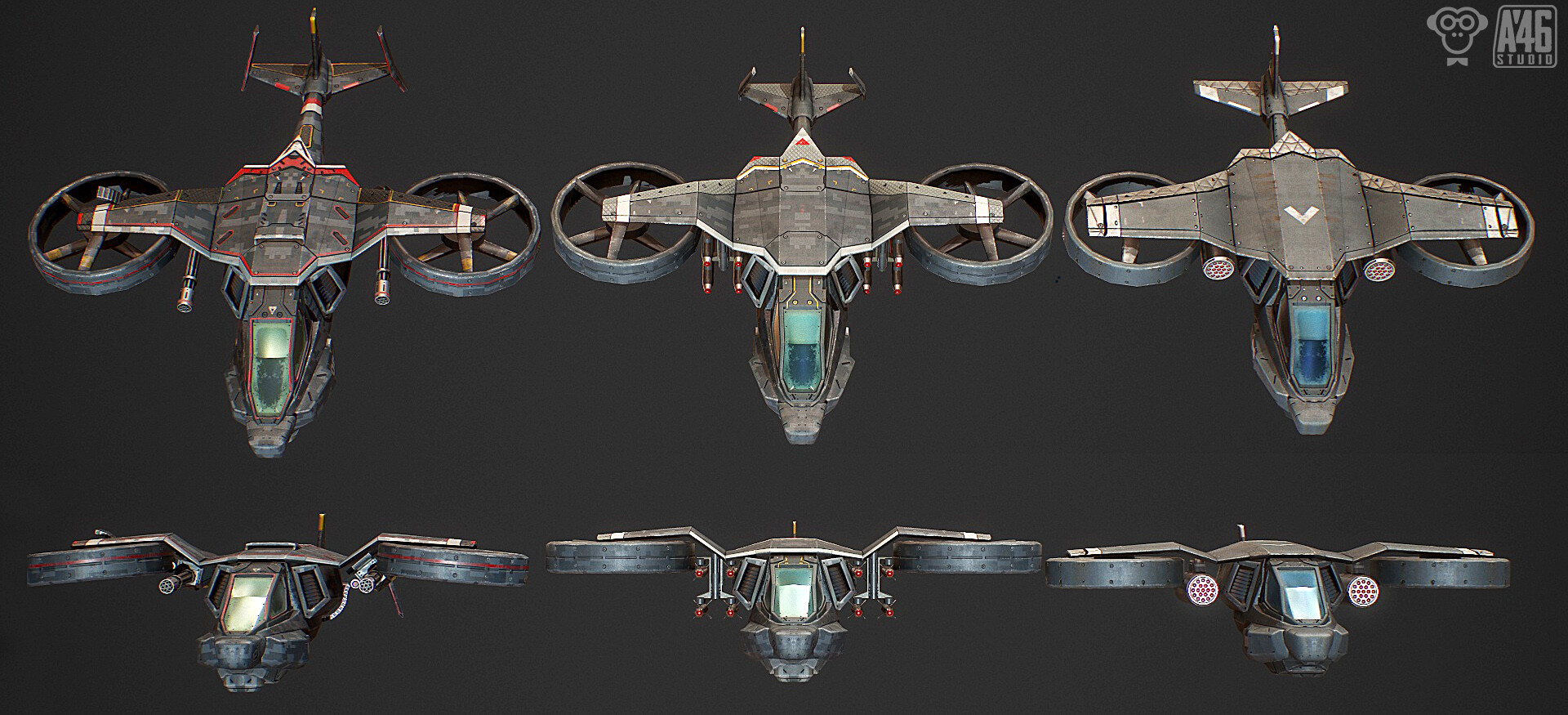 A46 Studio - Mobile game battle helicopter U01.