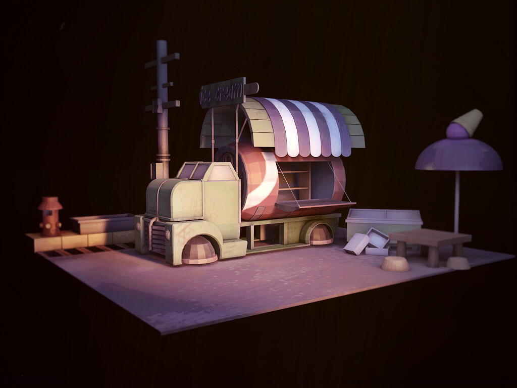 ArtStation - ice cream van