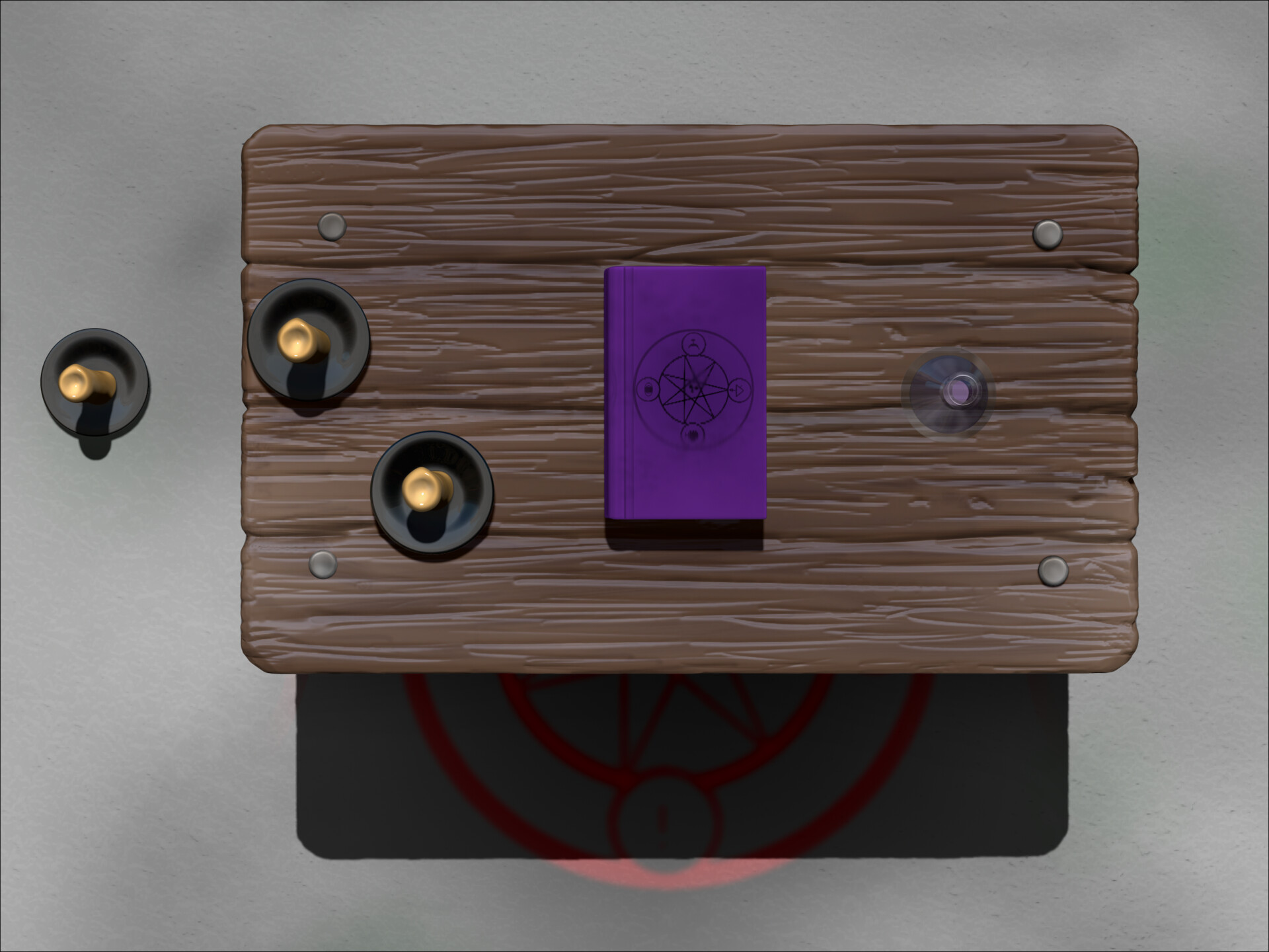 Ameerul Haq - 3D fantasy table with magical books and potions