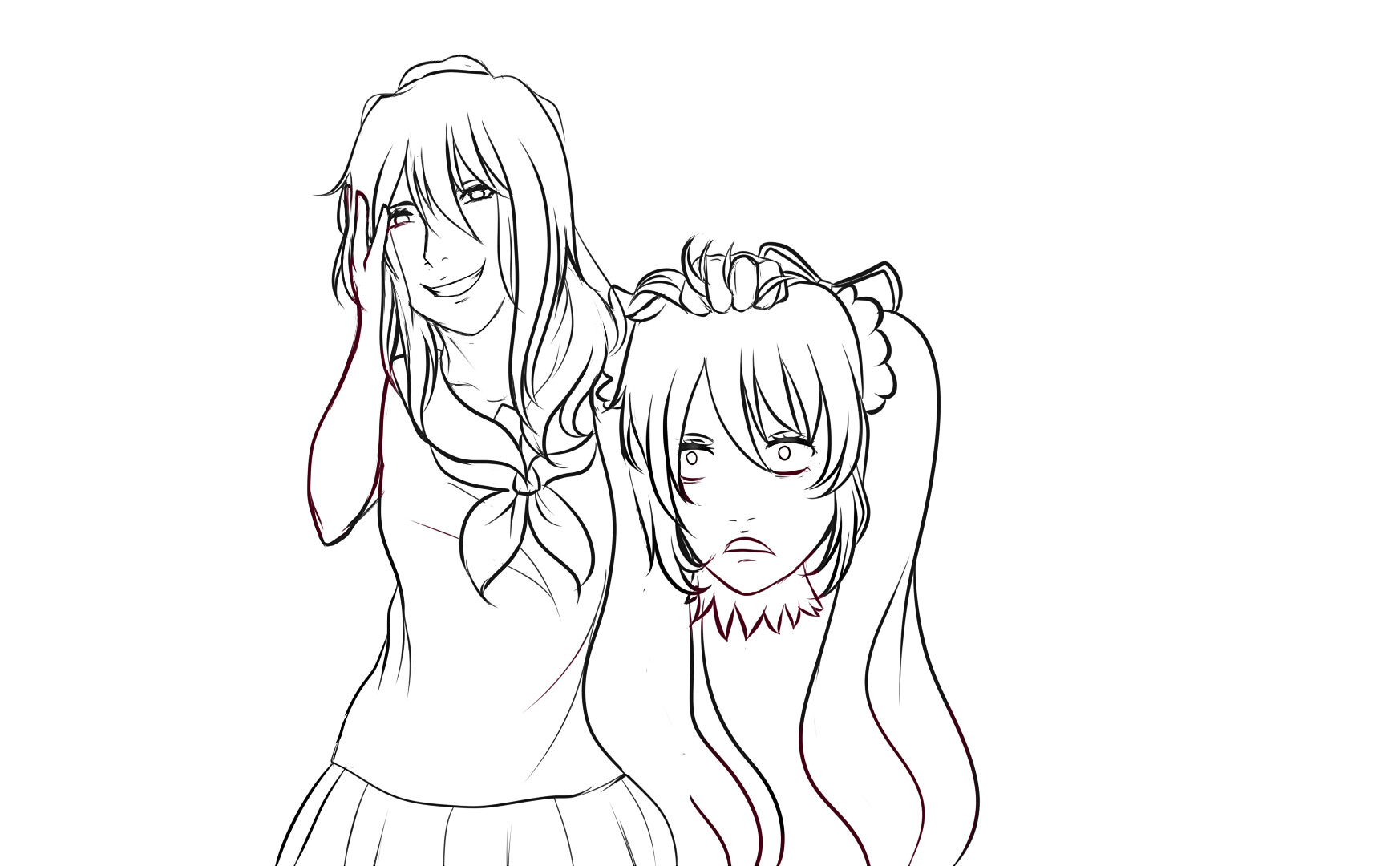 yandere simulator coloring pages