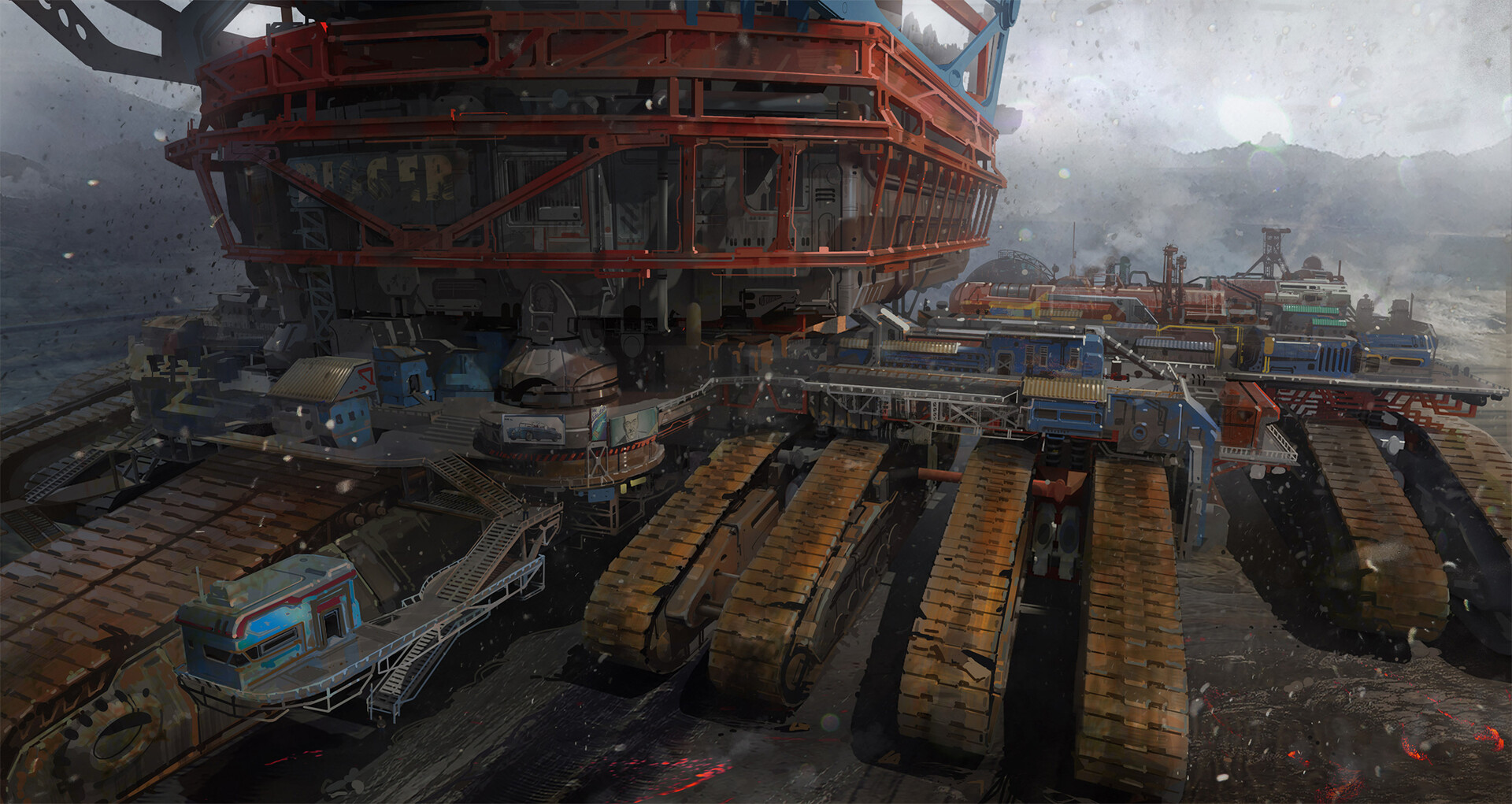 ArtStation - Mount Blair. Excavator machine concept for Fallout 76