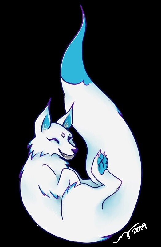 how to draw a white fox