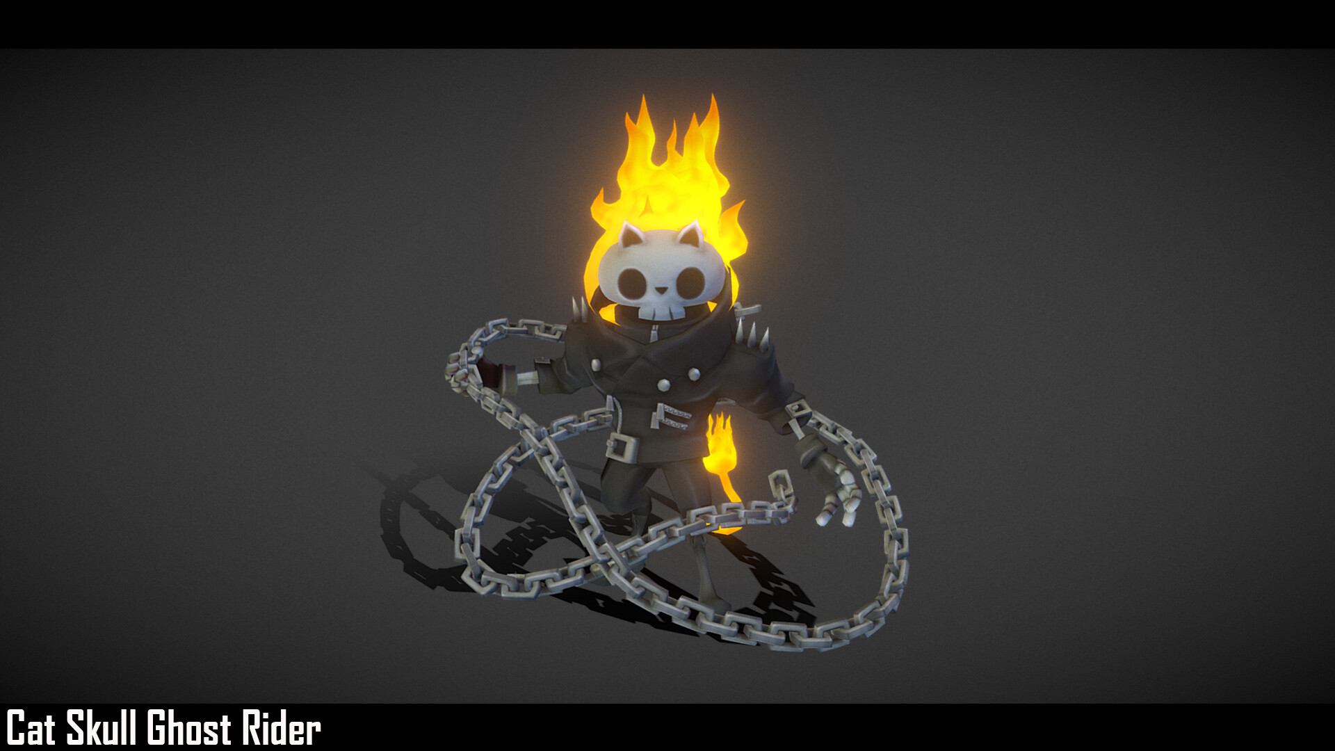 ArtStation - Cat Skull Ghost Rider
