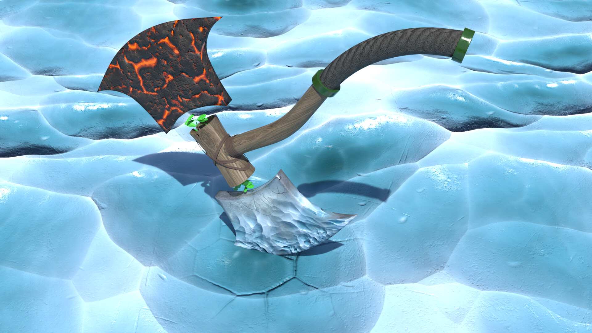 ArtStation - fantasy axe on ice