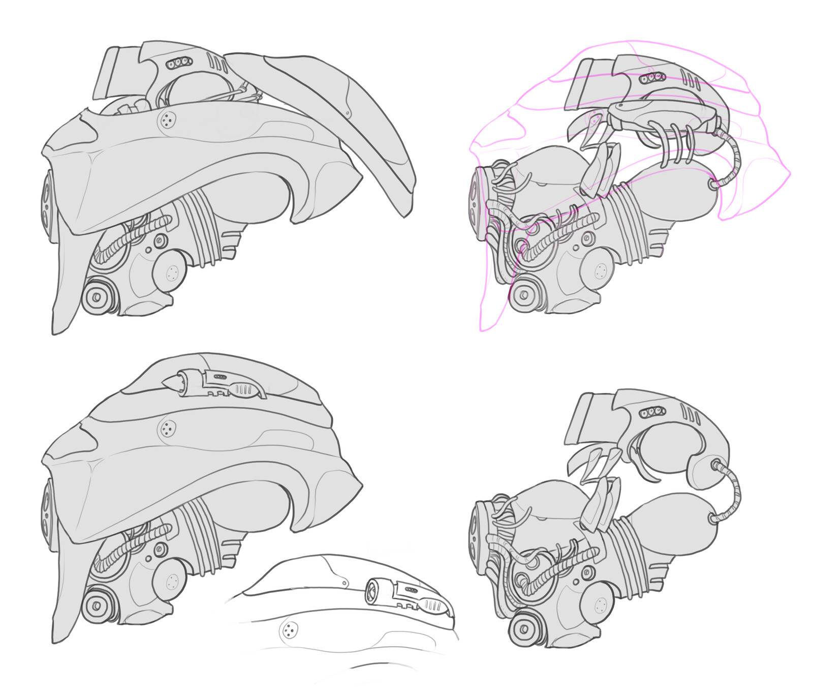 Rachel Denton - Alien Mech Internal Designs
