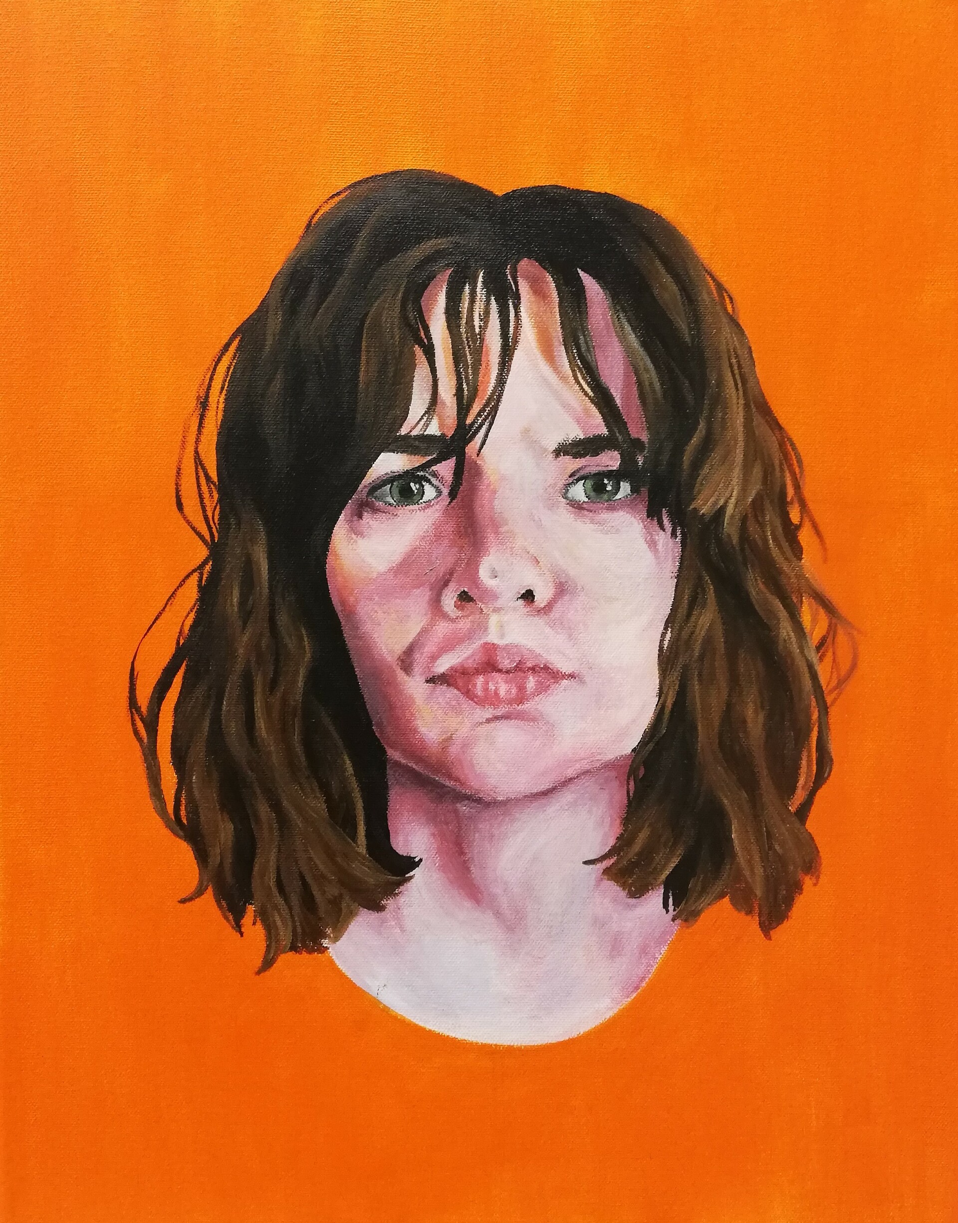 ArtStation - Acrylic self portrait painting