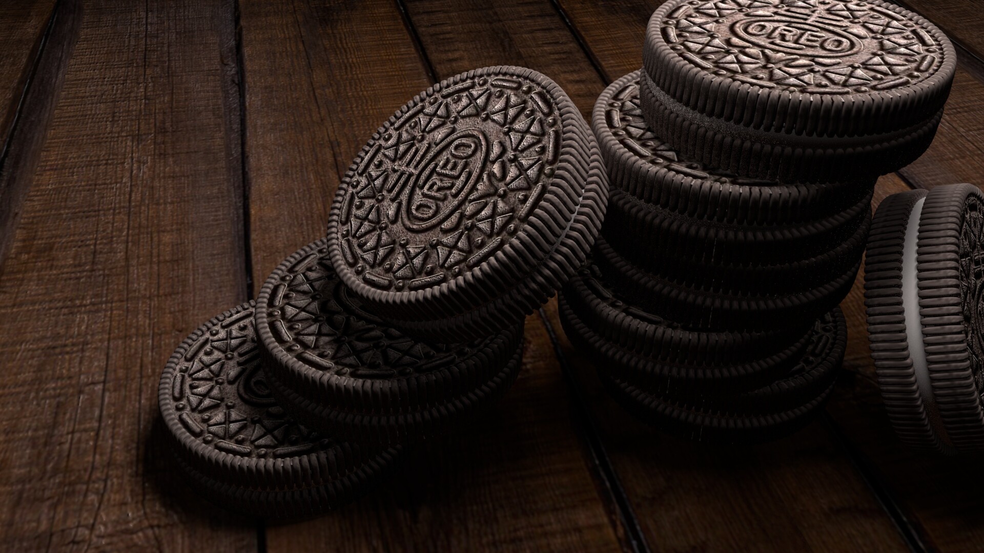 ArtStation - 3D Model of Oreo Biscuit.