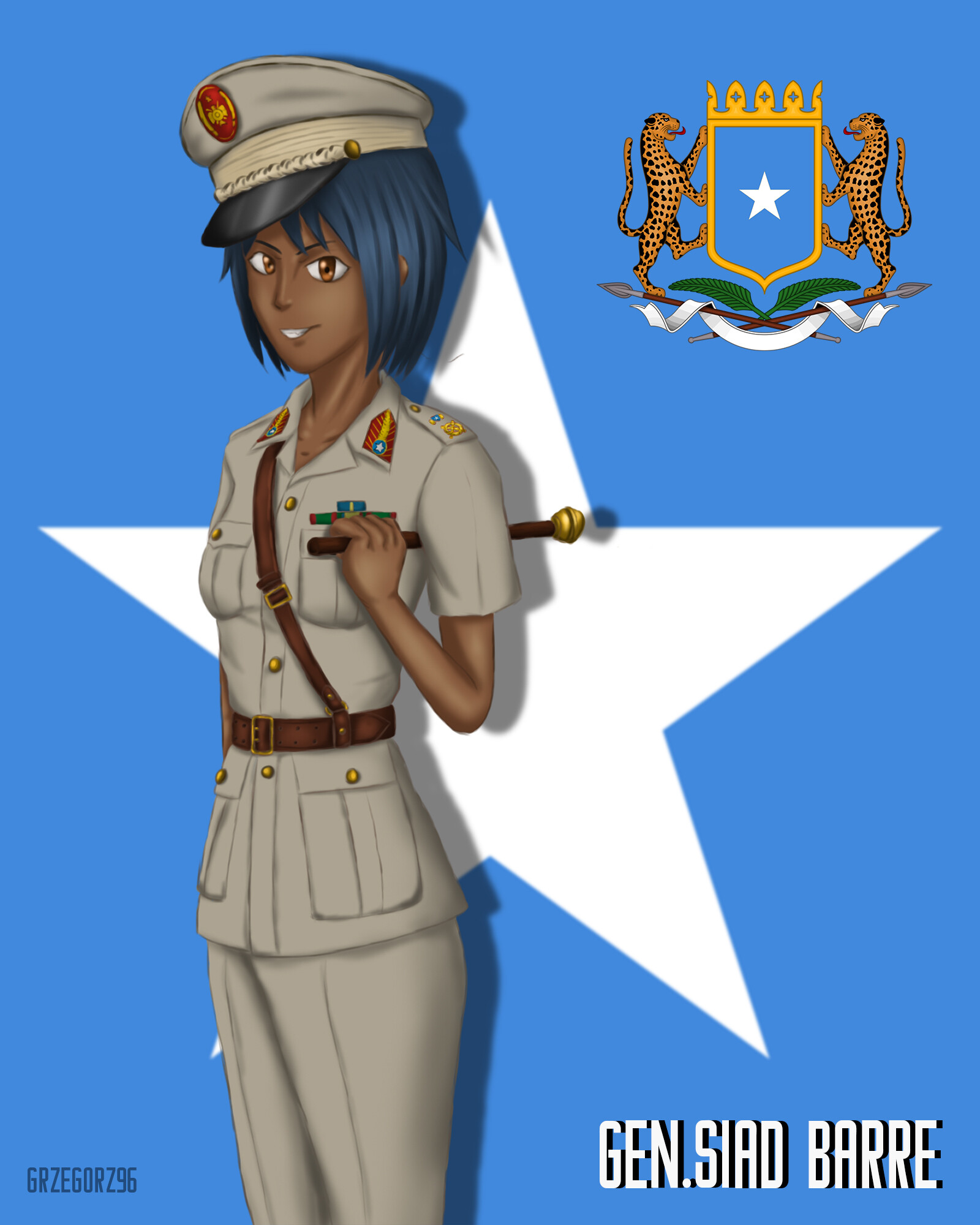 ArtStation - Gen.Siad Barre Communist Leader of Somalia