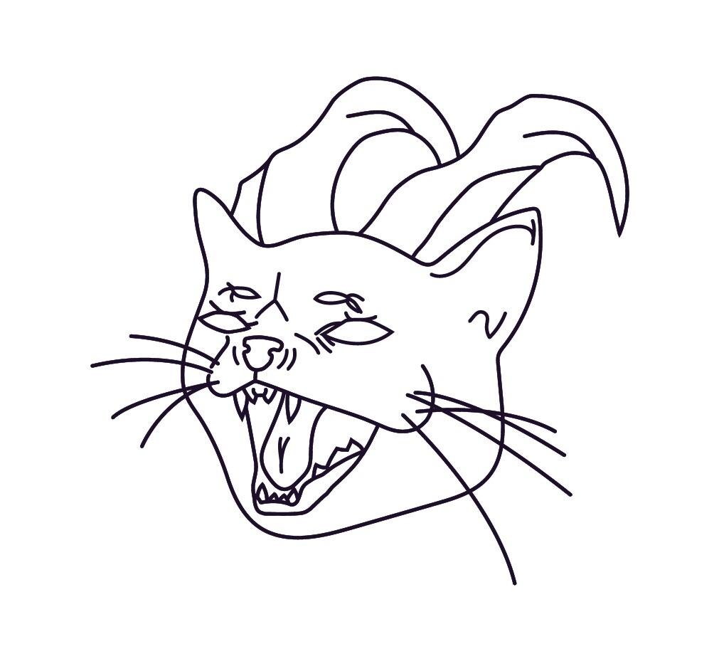 Demon Cat Drawings