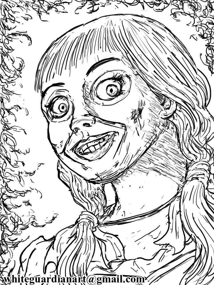 annabelle coloring pages
