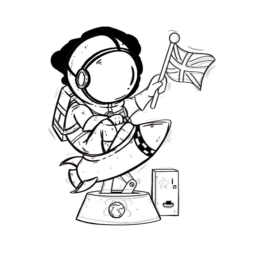 how to draw rocket man