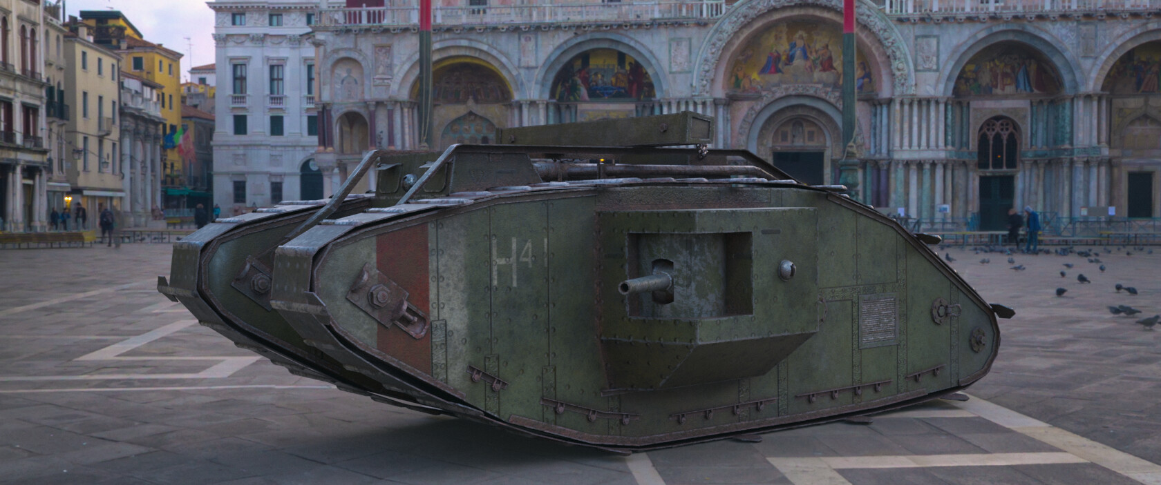 ArtStation - WWI Tank British Mark IV