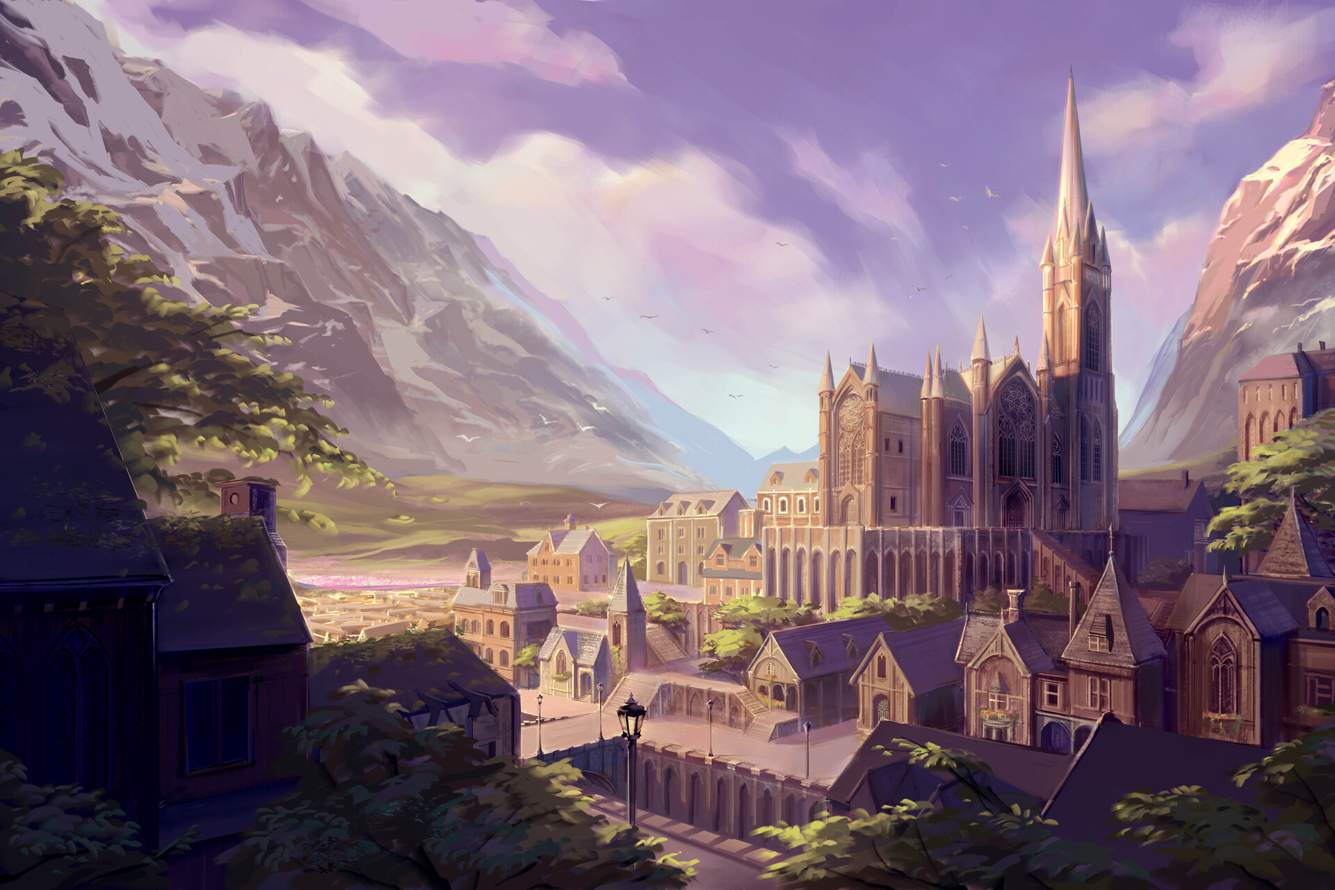 ArtStation - The Town of Lost Faerie Environments
