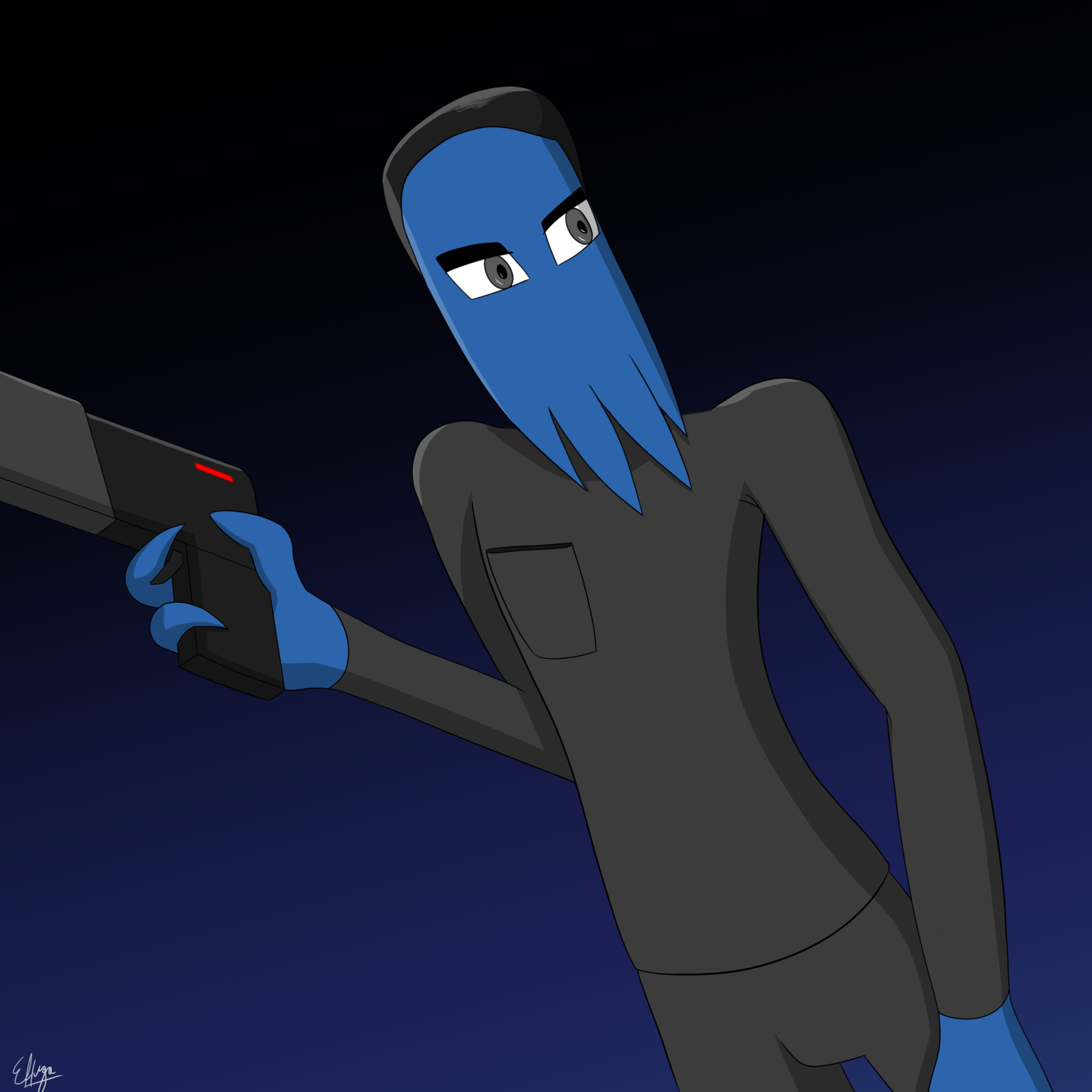 ArtStation - Joseph, the alien bounty hunter dude