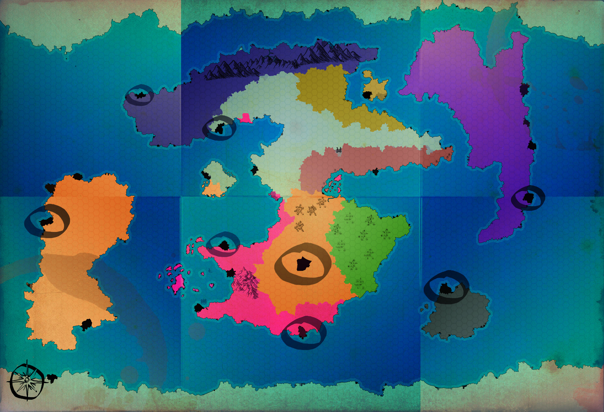 ArtStation - A Map I created for a DND game.