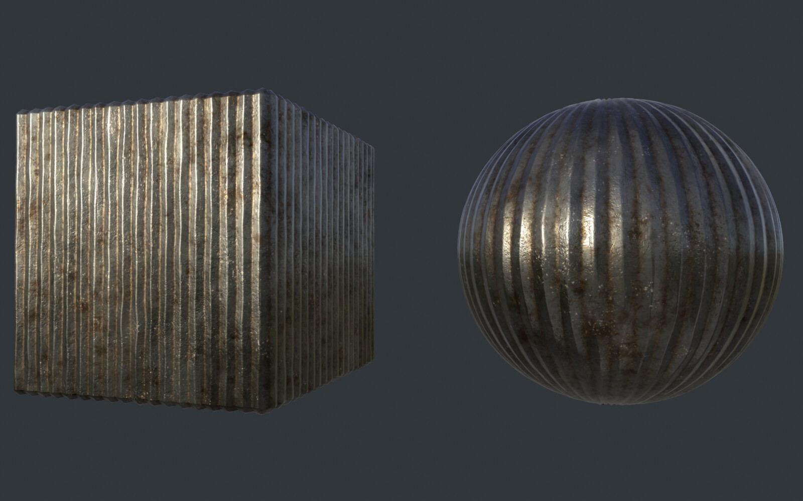 Nestor Carpintero - Corrugated Metal Sheet / Substance Designer