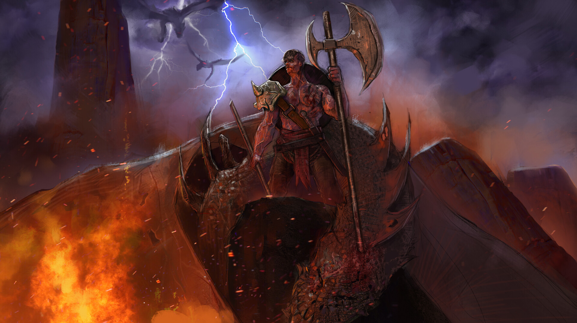 ArtStation - Practise - Dragon Hunter