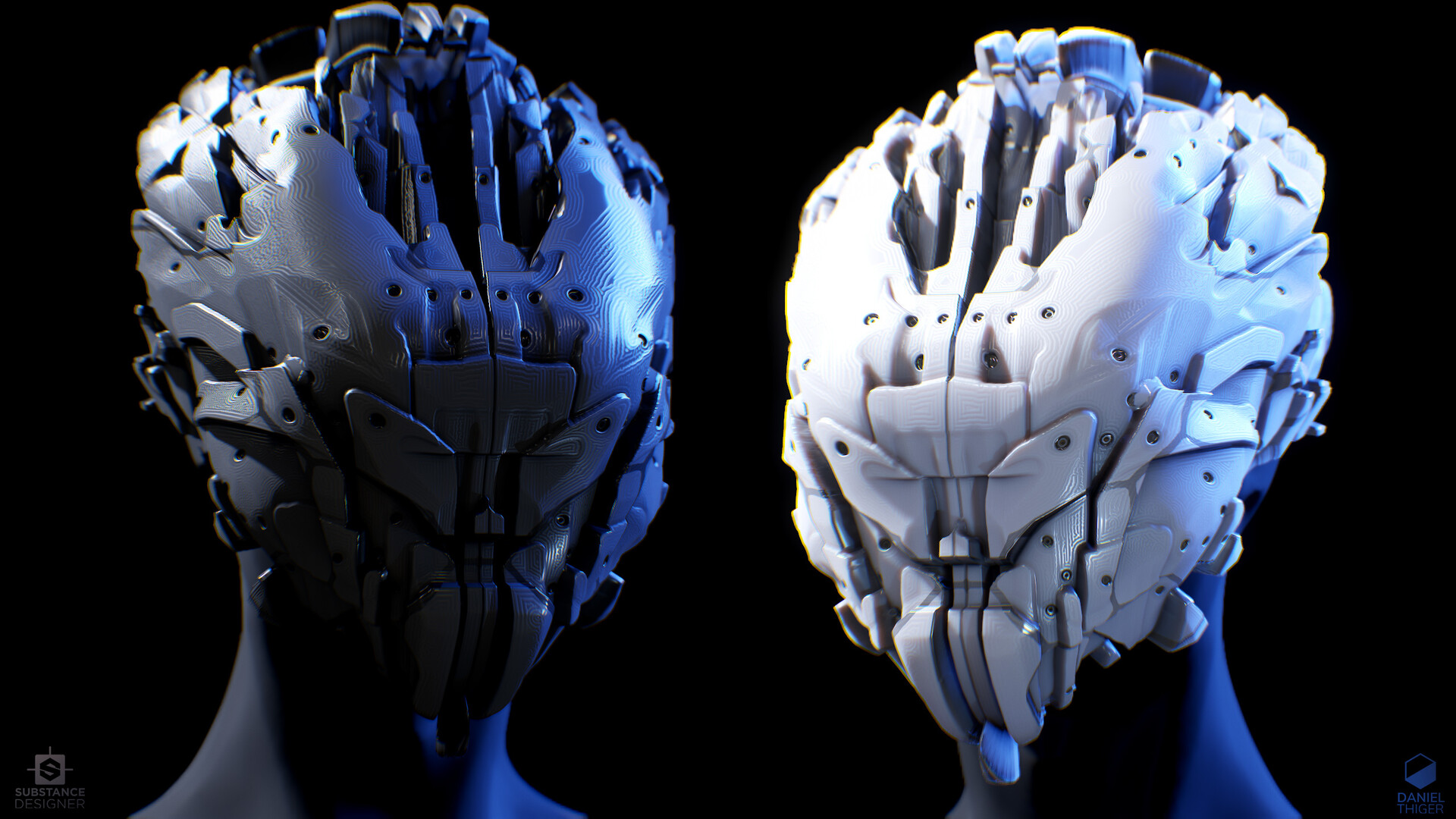Daniel Thiger - Parametric Helmet Design in Substance Designer