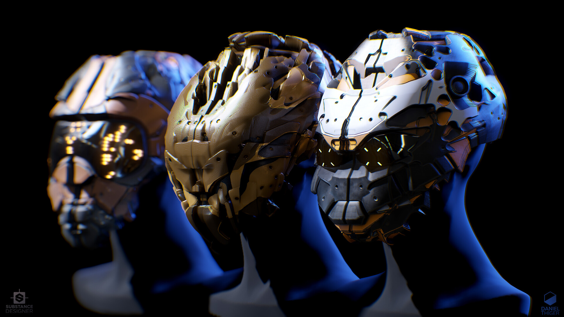 Daniel Thiger - Parametric Helmet Design in Substance Designer