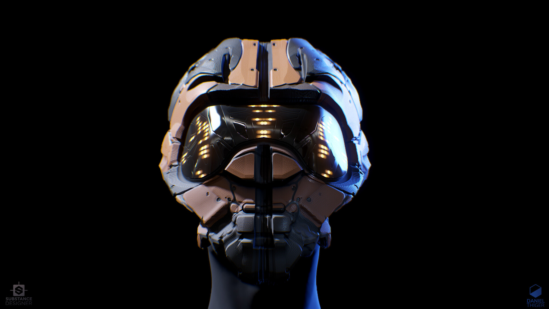 Daniel Thiger - Parametric Helmet Design in Substance Designer