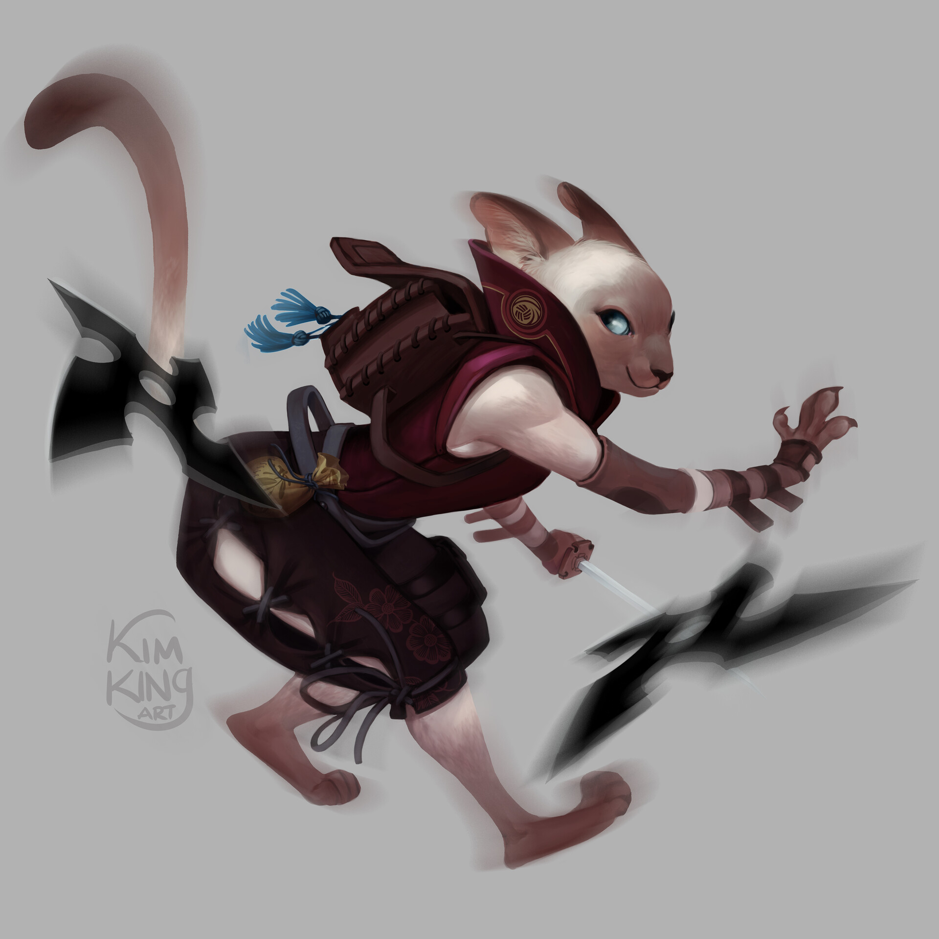 ArtStation - Character Design Challenge - Cat Ninja