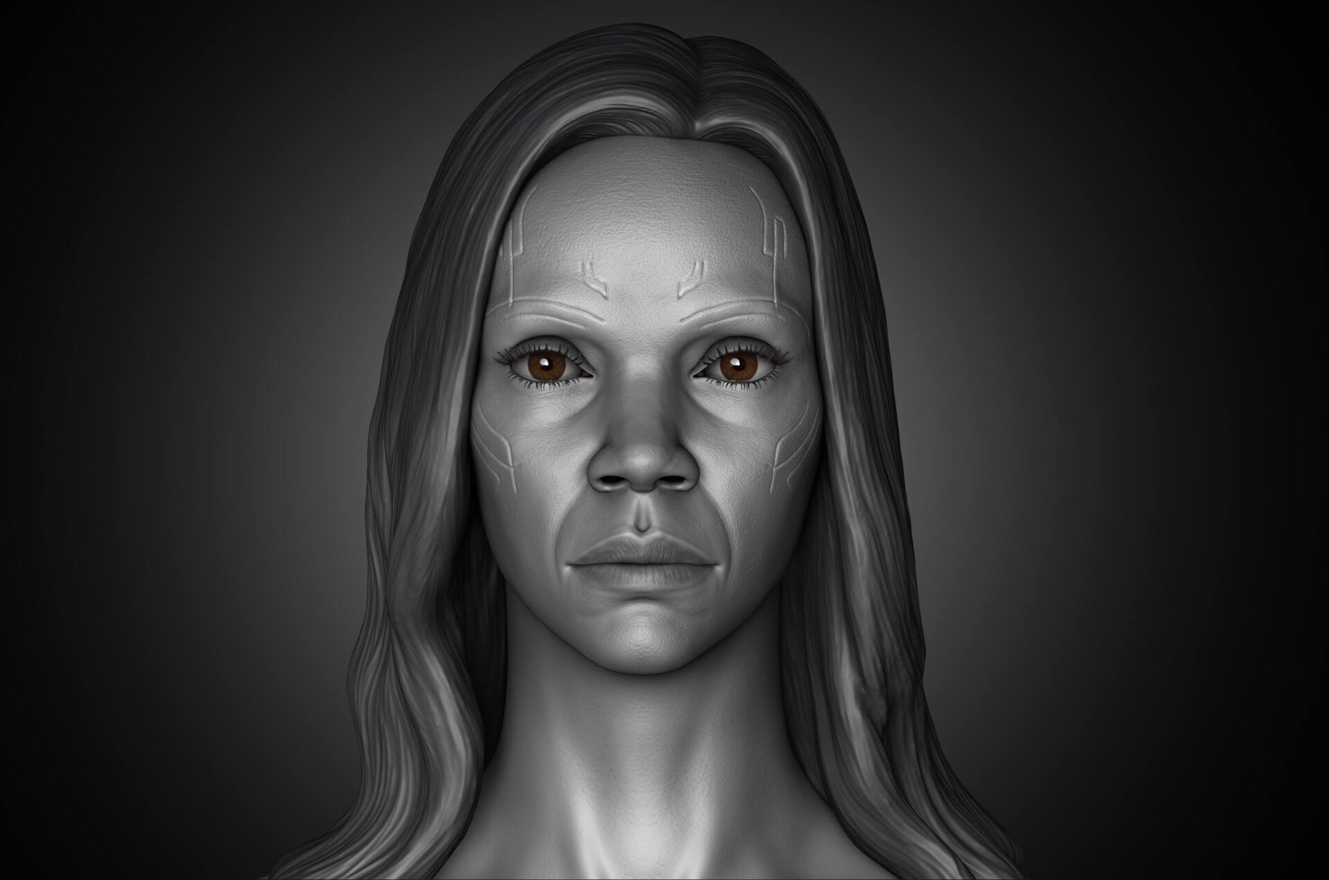 ArtStation - Gamora (Zoe Saldana) Likeness Practice