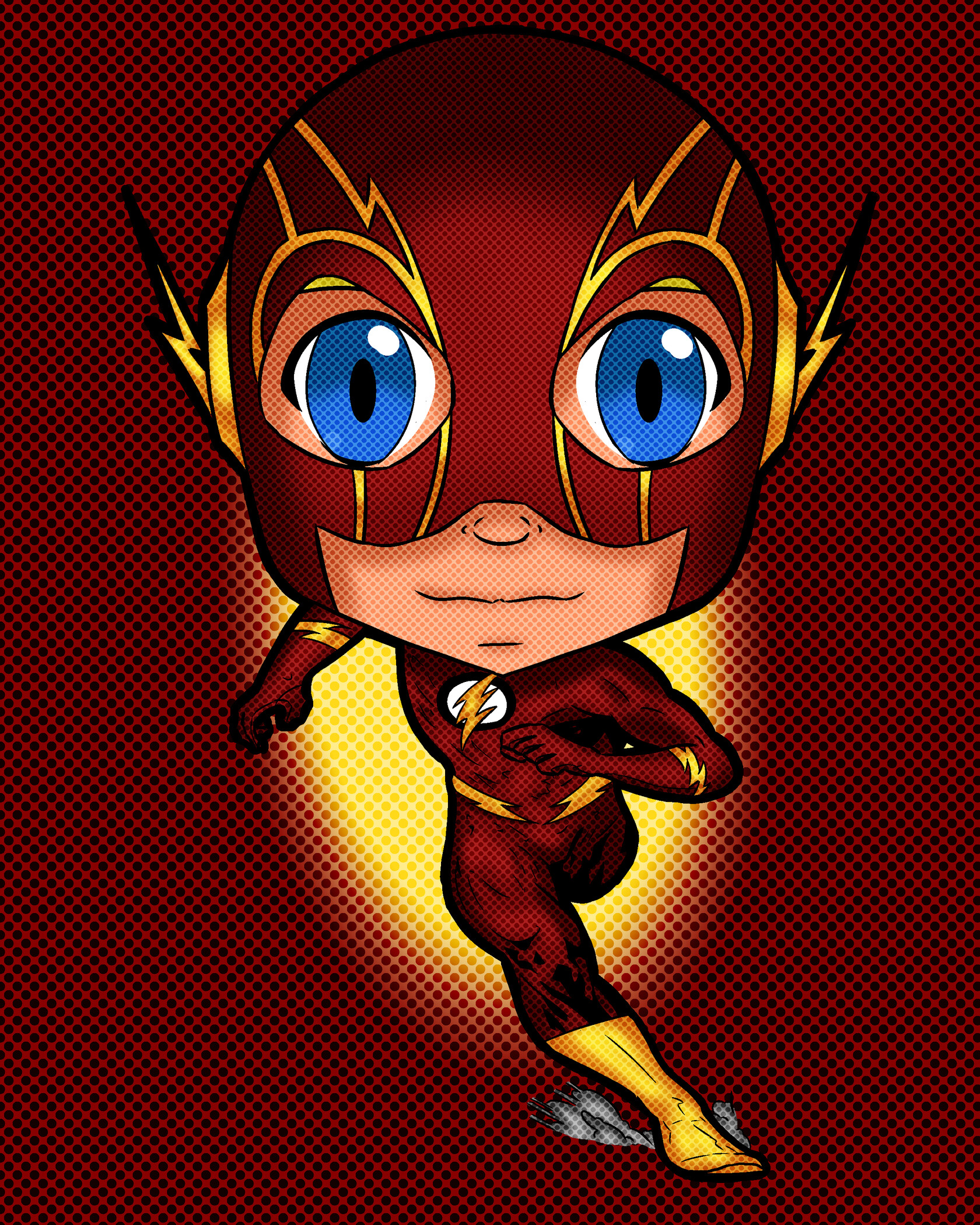 how to draw chibi the flash