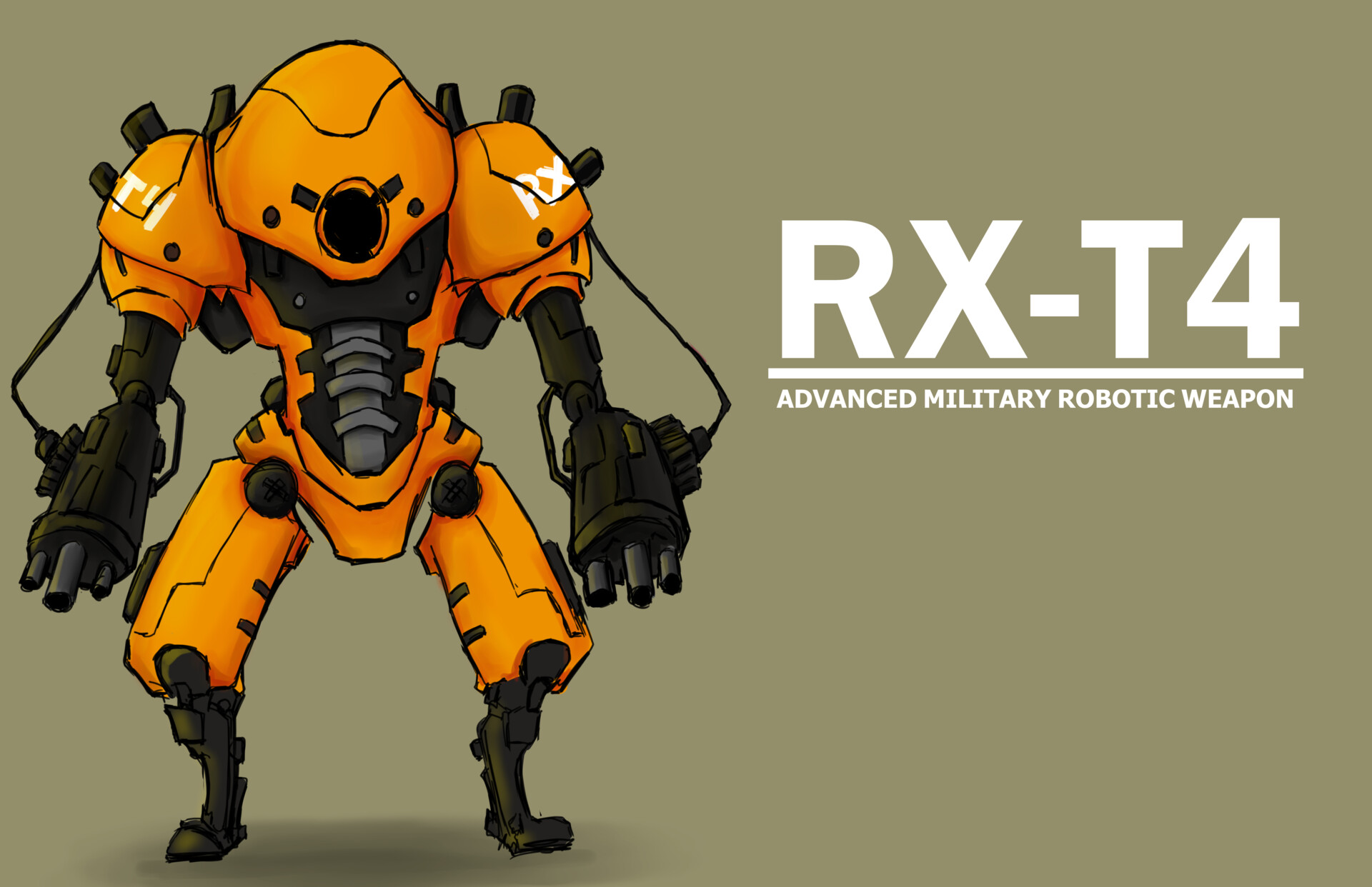 ArtStation - RX-T4: Advanced Military Robotic Weapon