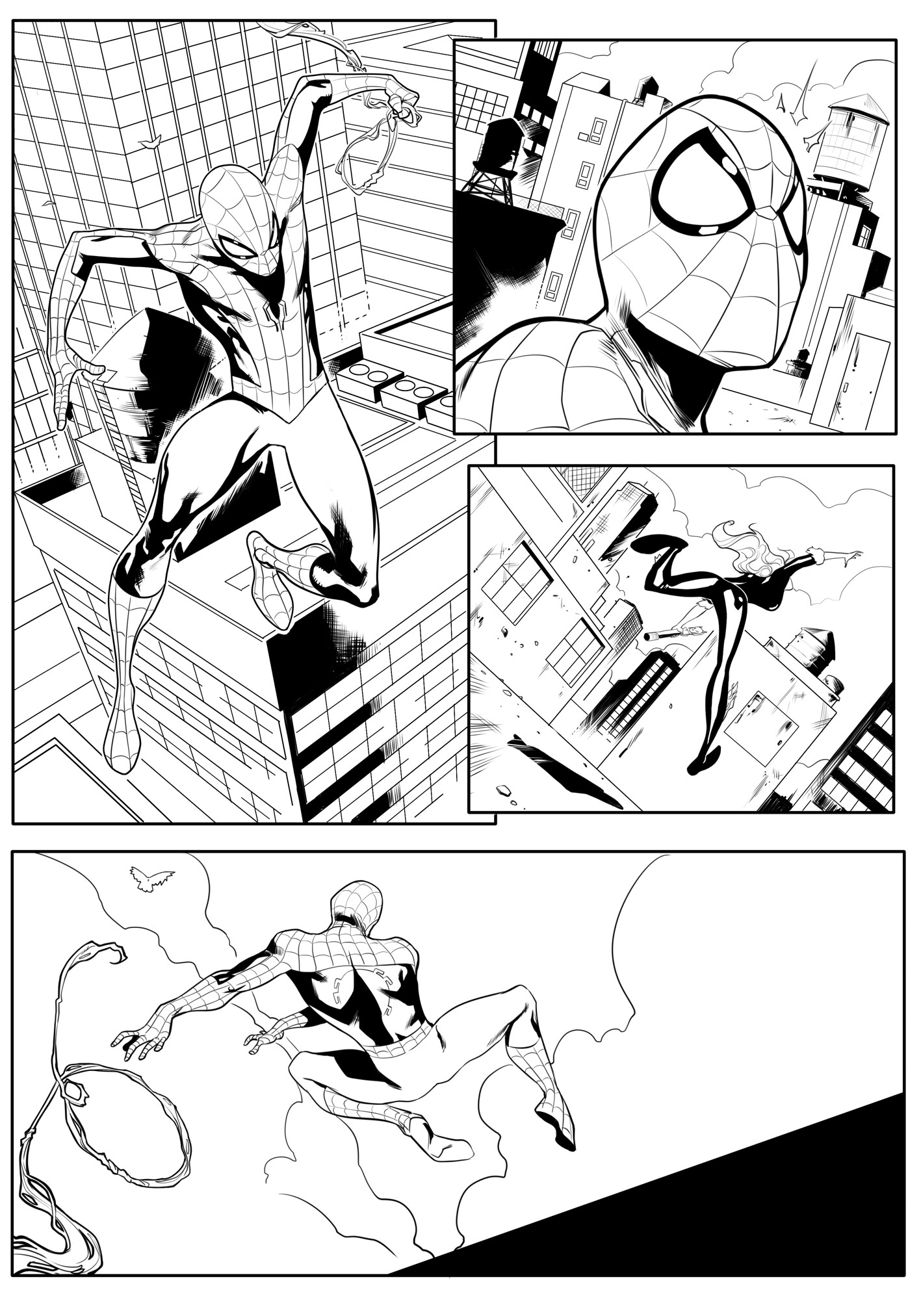 ArtStation - SPIDERMAN INK SAMPLES