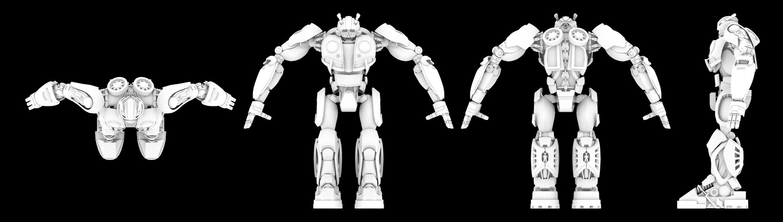 Pau Llopart - Transformers Bumblebee 3d Model with Blueprints / Model Sheet