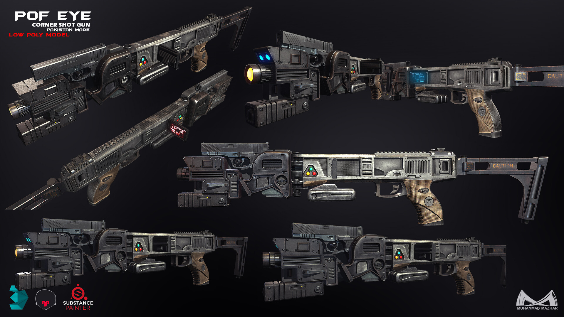 ArtStation - LowPoly "POF EYE" GUN