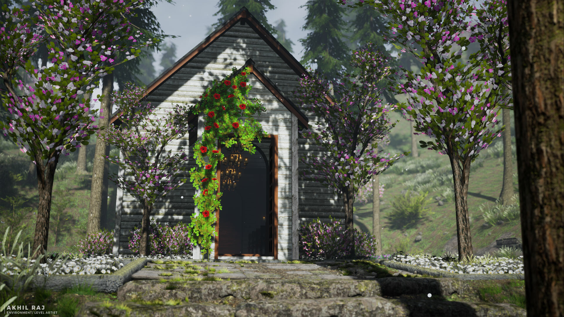 ArtStation - Garden in the woodland - Unreal Engine