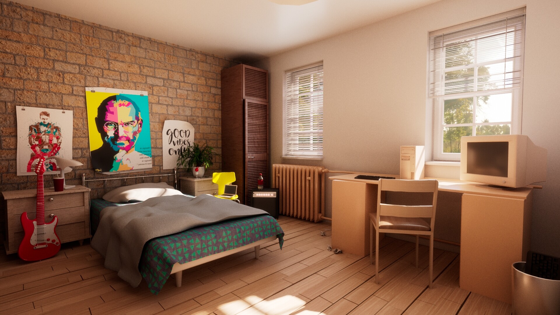 ArtStation - Bedroom Scene 3drender challenges