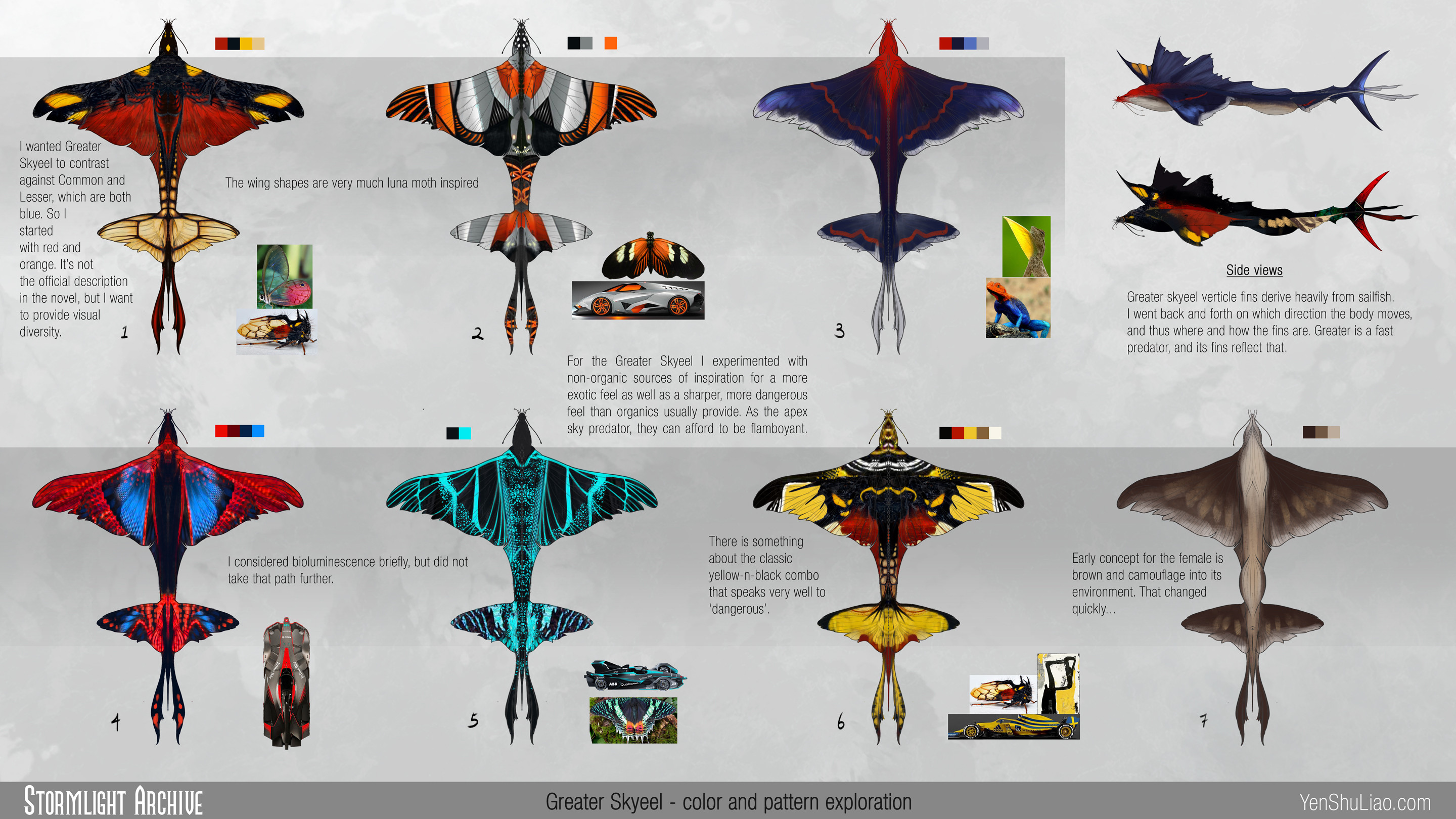 Art of Yen - Stormlight Archive - Greater Skyeel