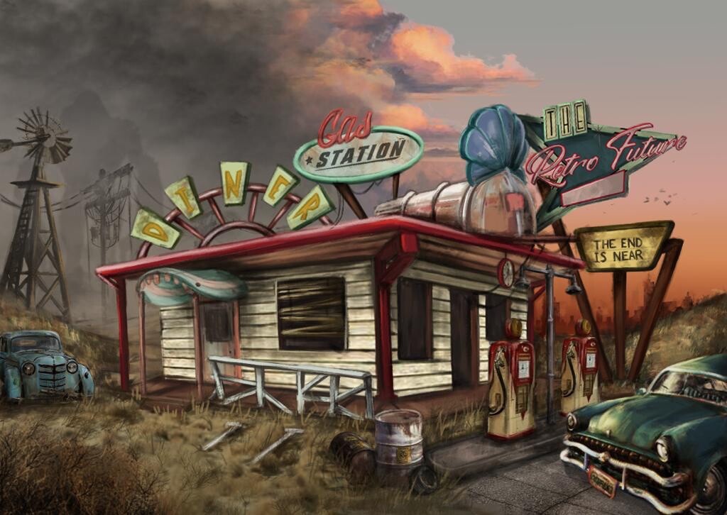 ArtStation - Retro future fanzine front page